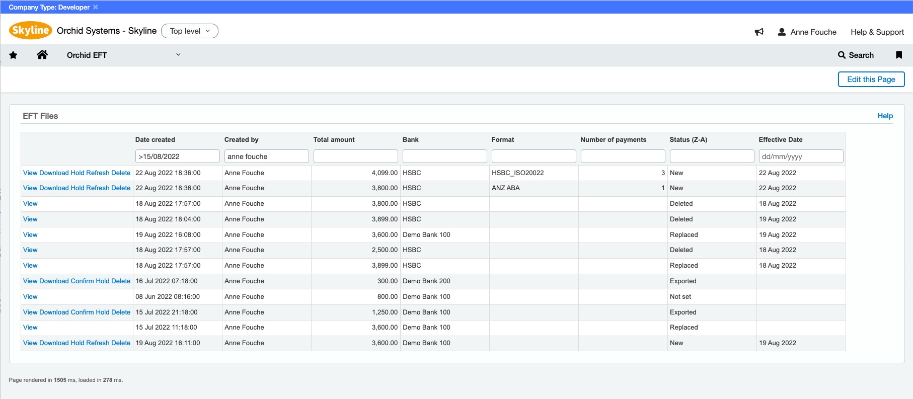 EFT Processing (for Sage Intacct) | Orchid Systems | Sage 300 Add-ons